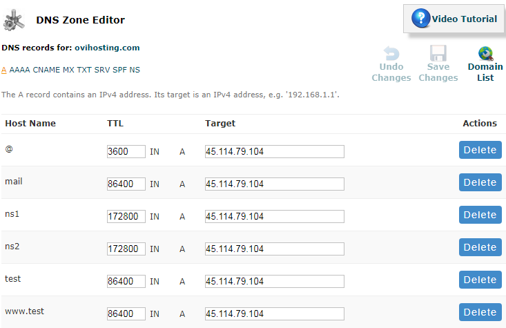 How to DNS ZONE Editor