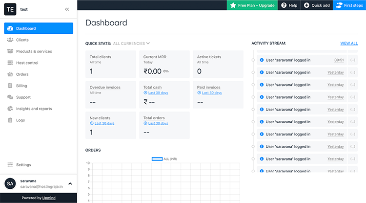 Free billing software for Hosting companies